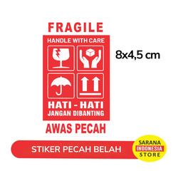 Promo Sticker Fragile Makanan | Stiker Pecah Belah Kemasan Makanan ...