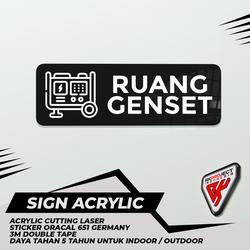 Jual rambu stiker RUANG GENSET / sticker sign rambu genset - 20x5 ...
