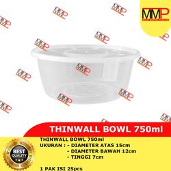 Jual Thinwall Bowl 750 ml / Mangkok Plastik / Food Container Bulat Round - Kota Bandung - Toko ...