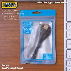 Promo ACMIC Braided Line Kabel Data Charger 100cm Fast Charging Cable ...