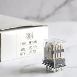 Promo Set Relay MY4N 24VDC + Socket 14 pin / MY4 24VDC - Relay + socket ...