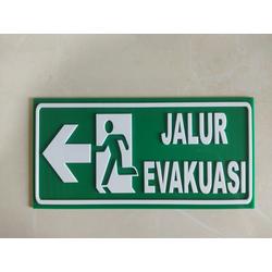 Jual Cetak Stiker Sign Jalur evakuasi dan Rambu Exit, Akrilik 30x10cm ...