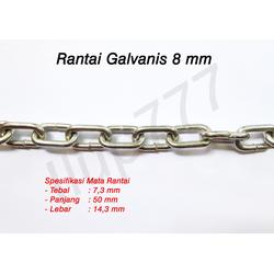Jual rantai besi / galvanis 3mm 5mm dan 6mm PUTIH harga per meter - 1/8 ...