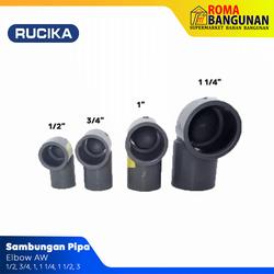 Jual Sambungan Pipa Fitting PVC Knee Knie AW 1 " Elbow AW 1 Inch Rucika - Jakarta Selatan ...