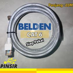 Promo Kabel Lan Belden Cat 6 USA 20 meter Siap Pakai/20M / 20meter UTP ...