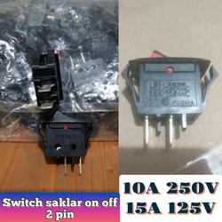Jual Saklar Switch 2 Pin On Off 21x15mm / Rocker Switch 2 Pin On-Off ...