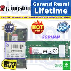 Promo Kingston RAM SODIMM KVR32S22S8/8 8GB DDR4 3200MHz Non-ECC ...