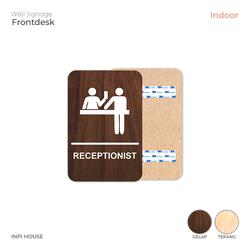 Jual sign system receptionist - papan tanda resepsionis - wall sign ...
