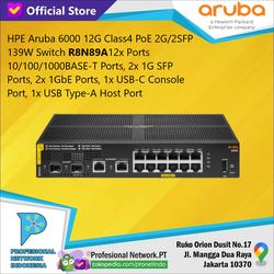 Jual Switch HPE R8N89A Aruba 6000 12G Class4 PoE 2G/2SFP 139W Switch ...