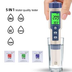 Jual EZ-9909 Alat Ukur Kualitas Air 5in1 PH TDS EC Salinity Temp Meter ...