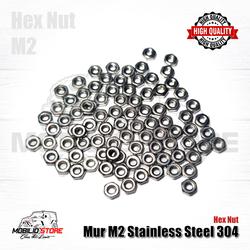 Jual Mur Hex Nut M2 M2.5 M3 M4 M5 M6 M8 M10 M12 Stainless / Galvanis - M2 Stainless - Kota ...
