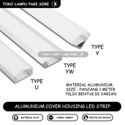 Jual Cover LED Strip Plafon / Cover LED Housing Aluminium LED 1 Meter ...