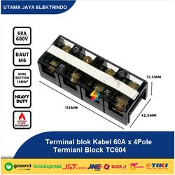 Jual Terminal Block 4 pole 60 Ampere / TC-604 / Terminal Blok - Jakarta Pusat - Bursa Listrik ...