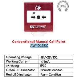 Jual Manual Call Point / Push Button Conventional Asenware AW-D135C ...