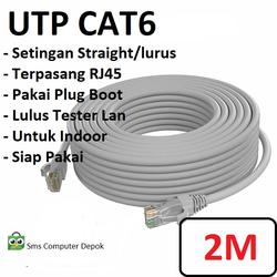 Jual Kabel LAN Ethernet RJ45 CAT5e,CAT6,CAT7,CAT8 UTP 24AWG Max 1000Mbps - CAT 6, 2 Meter ...