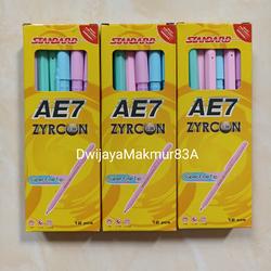 Jual [Pak] Standard AE7 Zyrcon Black 0.38 Delta Tip Pen - Pulpen Hitam - Kota Bandung - Master ...