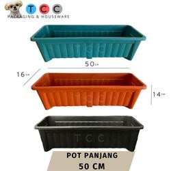 Jual Pot Panjang 50cm Hitam Plastik Bunga Tanaman Hias Persegi 50 cm 55 ...