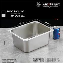 Jual Food Pan Stainless 1/1 Tinggi 15 cm Gastronom Pan - Kota Bandung - House of Culinaire ...