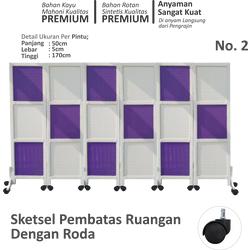 Jual Pembatas penyekat ruangan sketsel minimalis unik rotan no.2 PAKAI ...
