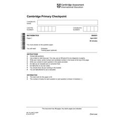 Jual Primary Checkpoint Math 0845 Oct 2021 past papers and mark schemes ...