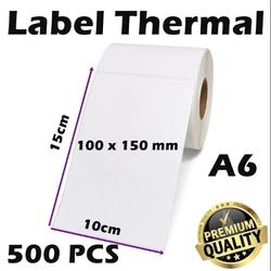 Jual Kertas Label STICKER 100x150mm / Thermal Label pengiriman A6 100 x 150 - Jakarta Utara ...