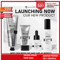 Promo Paket MS Glow For Men - Facial Wash Cream Serum Sunscreen Lotion ...