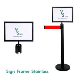 Promo Standing Sign Frame Stainless Papan Tiang Antrian - Hitam ...