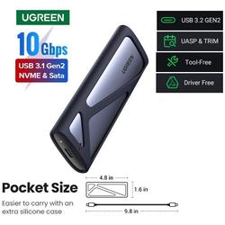 Jual UGREEN SSD Casing Enclosure M.2 NVMe SATA To USB 3.1 / USB C ...