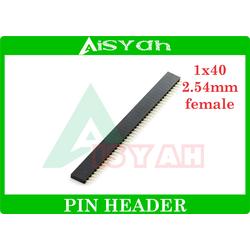 Jual PIN HEADER FEMALE STRIP SINGLE ROW 1X40 2.54MM BLACK HITAM - Kota ...