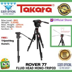 Promo Takara ROVER 77 2 in 1 Traveller Fluid Head Video Tripod Monopod ...