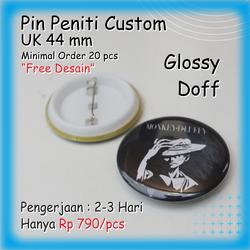 Jual souvenir cetak pin peniti ukuran 44 mm bisa custom desain bebas ...