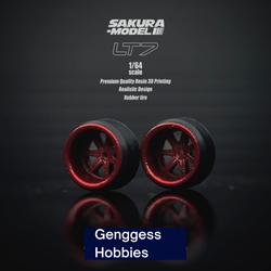 Jual Custom Wheels Sakura model ESR LT7 Ban Karet Hotwheels Premium 1/64 - Candy Red - Kota ...