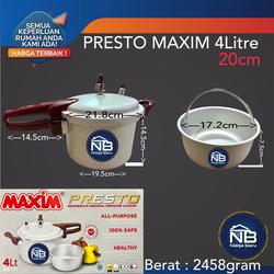 Jual Panci Presto Maxim 4L 20cm , 7L 24cm , 12L 30cm Pressure cooker ...