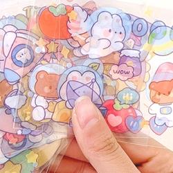 Promo Kawaii Sticker Roll / Cute Cartoon Animals Roll Deco Stickers ...
