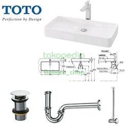 Jual Wastafel TOTO LW643J W/F Comp Set Tanpa Kran Dingin - Jakarta ...