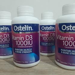 Jual Ostelin Vitamin D3 1000IU 300 Capsules D 1000 IU Calcium 130 Cal ...