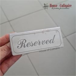 Jual Reserved sign plat reservasi stainless tanda papan reserve besi ...
