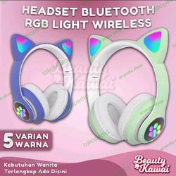 Jual Headphone Bluetooth Cat Headset Super Bass Gaming Wireless kucing ...