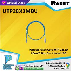 Jual Panduit UTP28X3MBU , Patch Cord UTP Cat.6A 28AWG Blue 3m / Kabel ...
