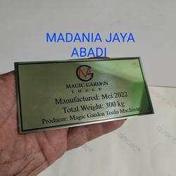 Jual name plate panel / Name Tag Stainless Ukuran 10 x 7,5 cm - Kab ...