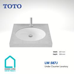 Jual TOTO Wastafel Meja Keramik LW896J Console Lavatory LW 896 J Body ...