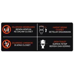 Promo Sign Peraturan WC Aturan Toilet Acrylic Putih Sign Board Akrilik ...