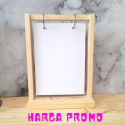 Jual Tempat Menu Holder Menu / Nomor meja / stand menu kayu / tent card ...