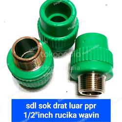 Jual Male Theread Joint SOK DRAT LUAR PPR 63mm 2"INCH rucika wavin ek ...