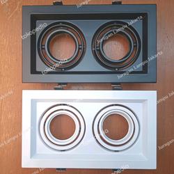 Jual Kap lampu mr16 isi2 isi 2 hitam 2gang 2 gang halo spot halospot - Putih - Jakarta Pusat ...