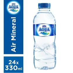 Jual Aqua Air Mineral Botol Kecil Mini 330ml 300 ml per Dus Karton ...