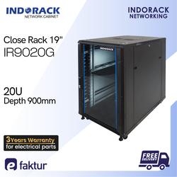 Jual Rack Server 19" 20U IR6020G Depth 600mm Indorack Close Rack Glass ...