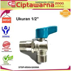 Jual Mini Angle Brass Ball Valve 1/2 Inch Kuningan Stop Kran SANWA - Jakarta Selatan - Solusi ...