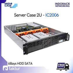 Jual INDOCASE CASING SERVER IC2006 RACKMOUNT CASE 2U 6 BAYS HDD SATA ...