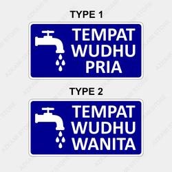 Promo Rambu Sign Plang Petunjuk Arah Tempat Wudhu 30cm x 15cm Akrilik ...